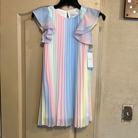 Rare Editions | Dresses | Nwt Sz 12 Rare Editions Rainbow Pleated Dress ...